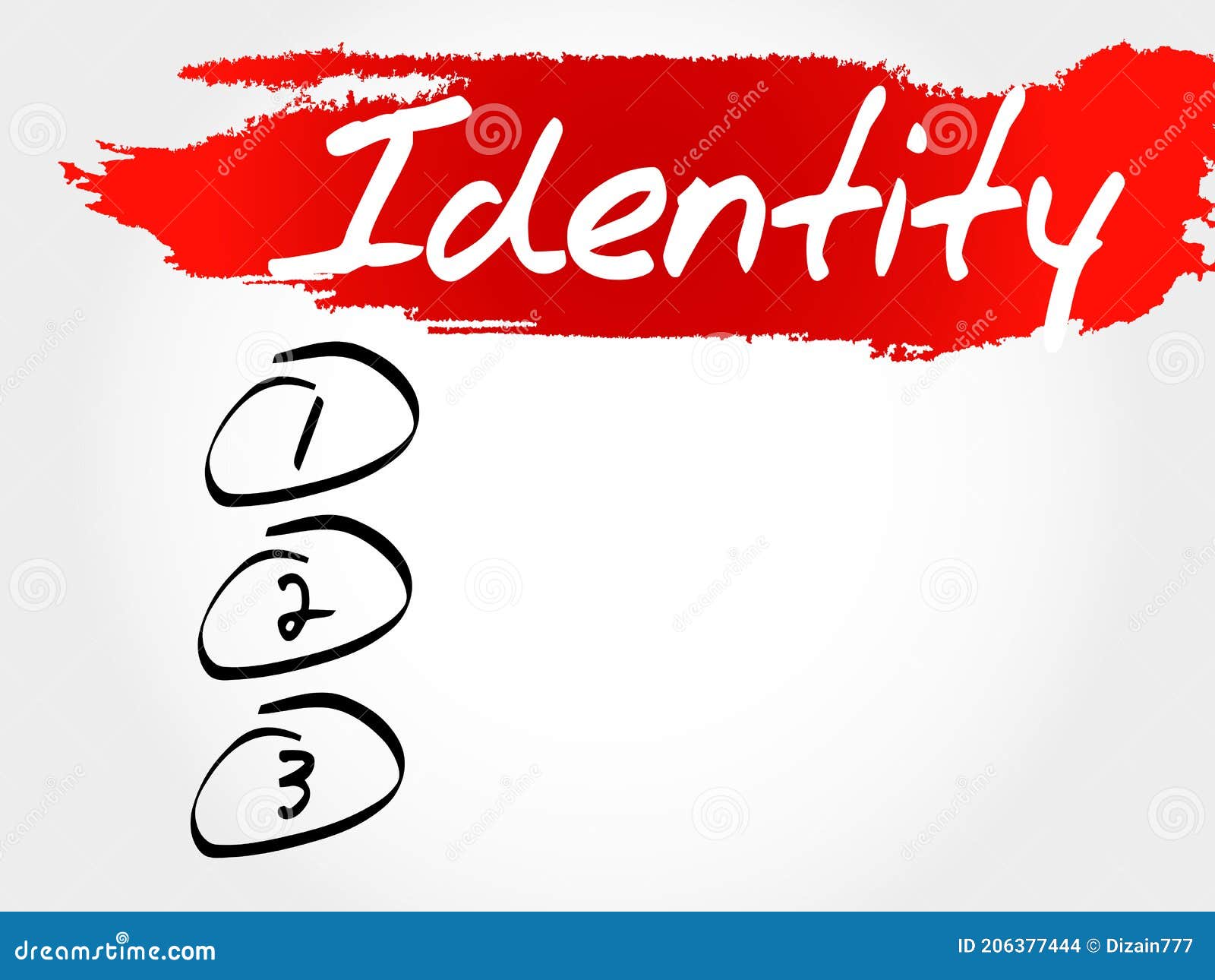 IDENTITY blank list stock illustration. Illustration of background ...