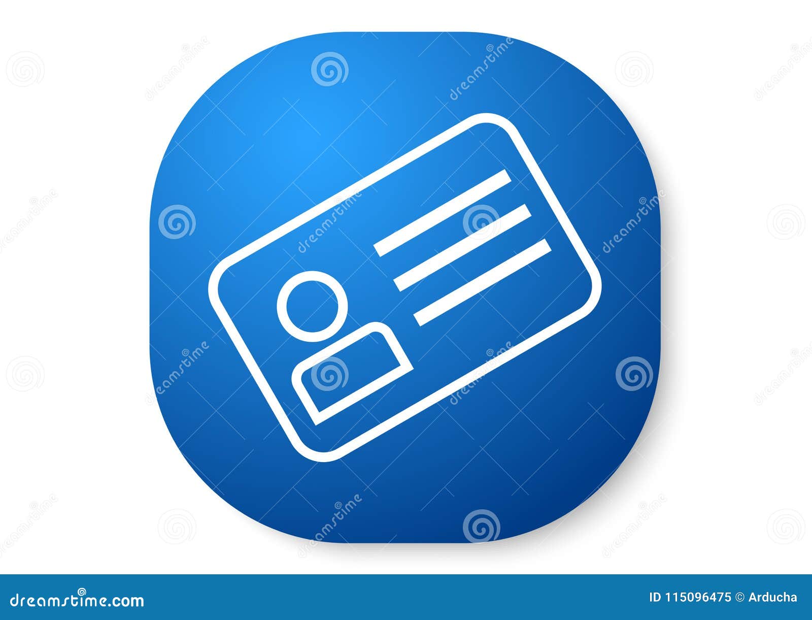 Identity blue icon stock vector. Illustration of biodata - 115096475