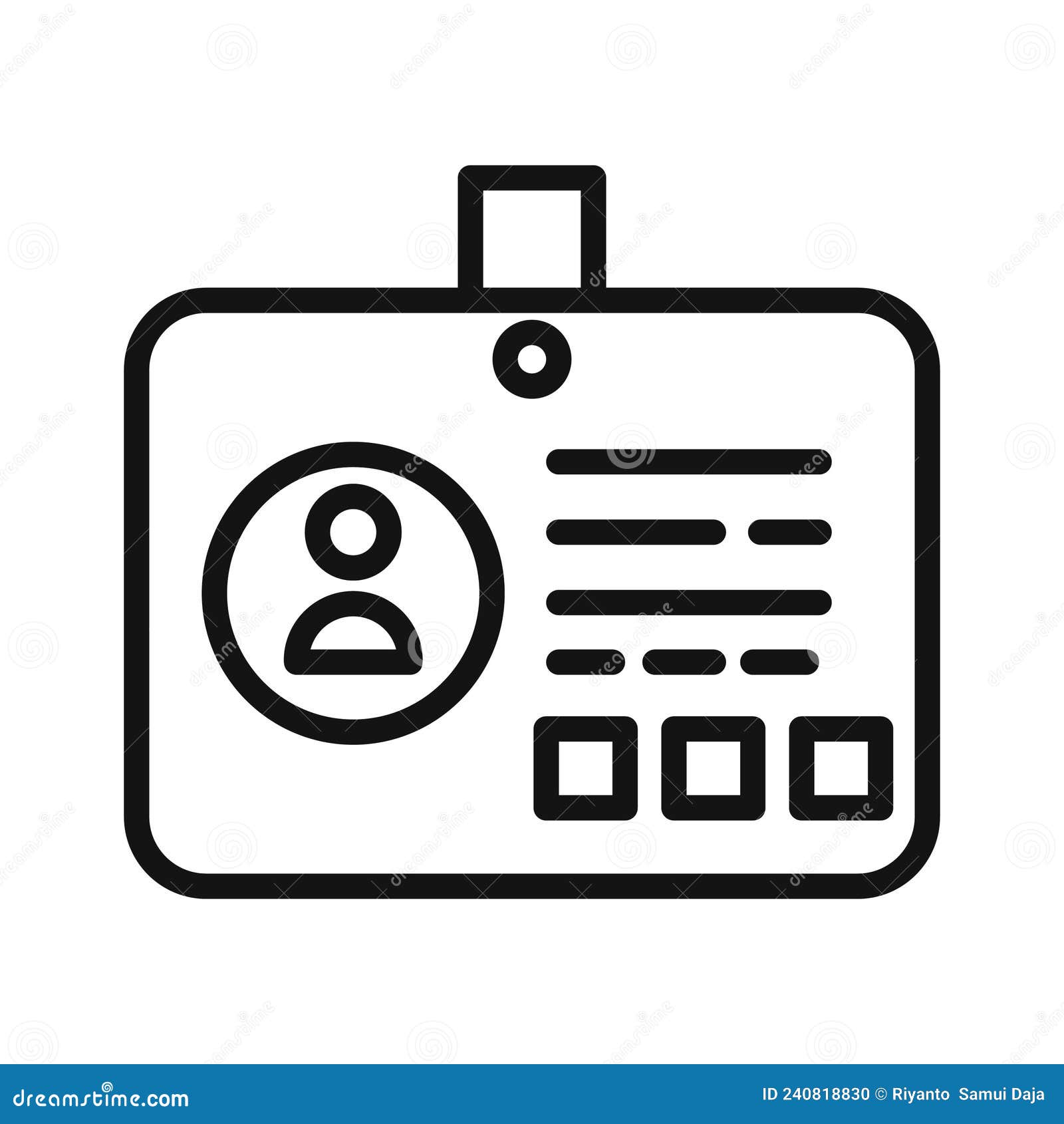 Identity Card Icon Color Illustration Design Stock Vector ...