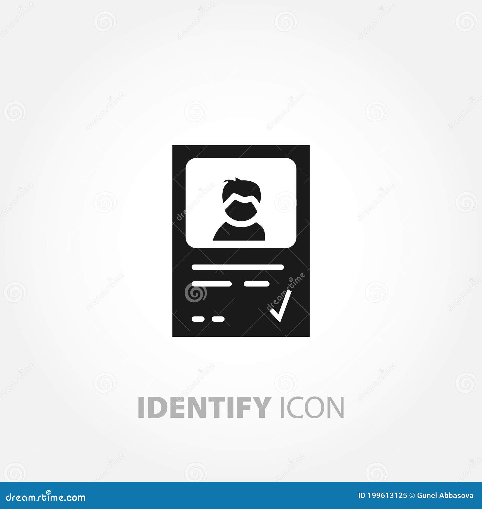 Mix Icon For Identify, Info And Recognize Cartoon Vector ...