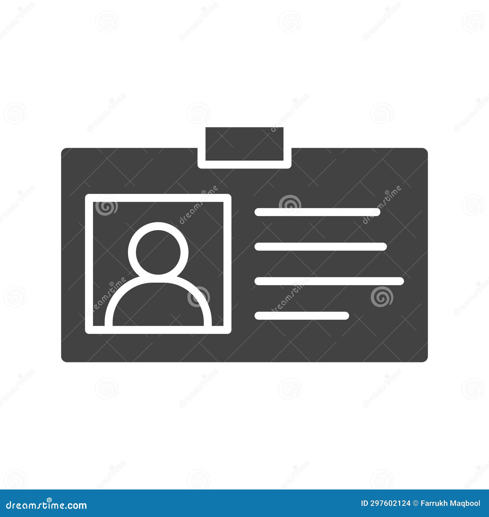 Identity Card Icon Vector Image. Stock Vector - Illustration of symbol ...