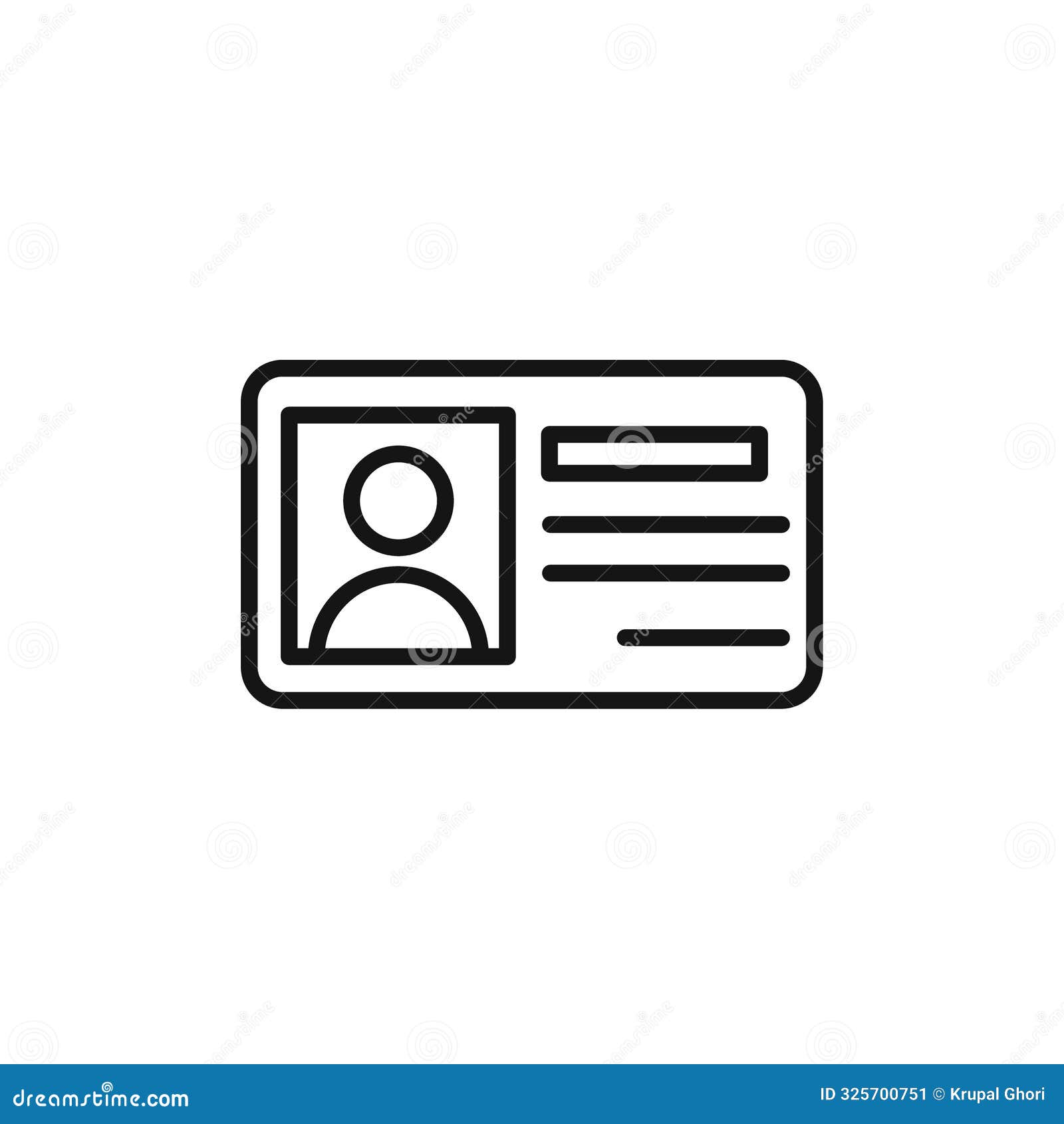 Identity Card Icon Vector Set Collection for Web Stock Illustration ...