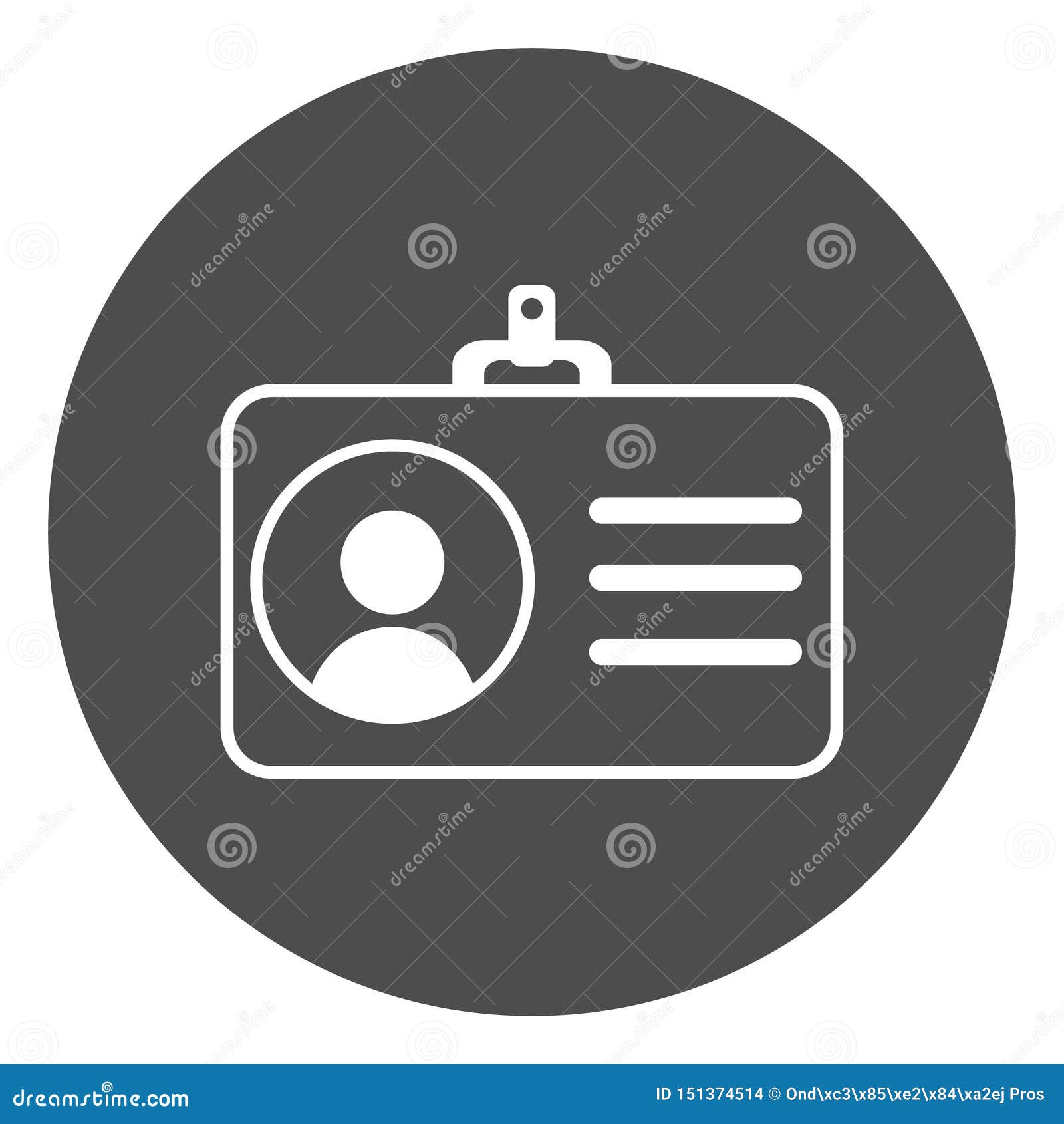 Identity Card, Personal Identification Person, Id Pass User Vector Icon ...