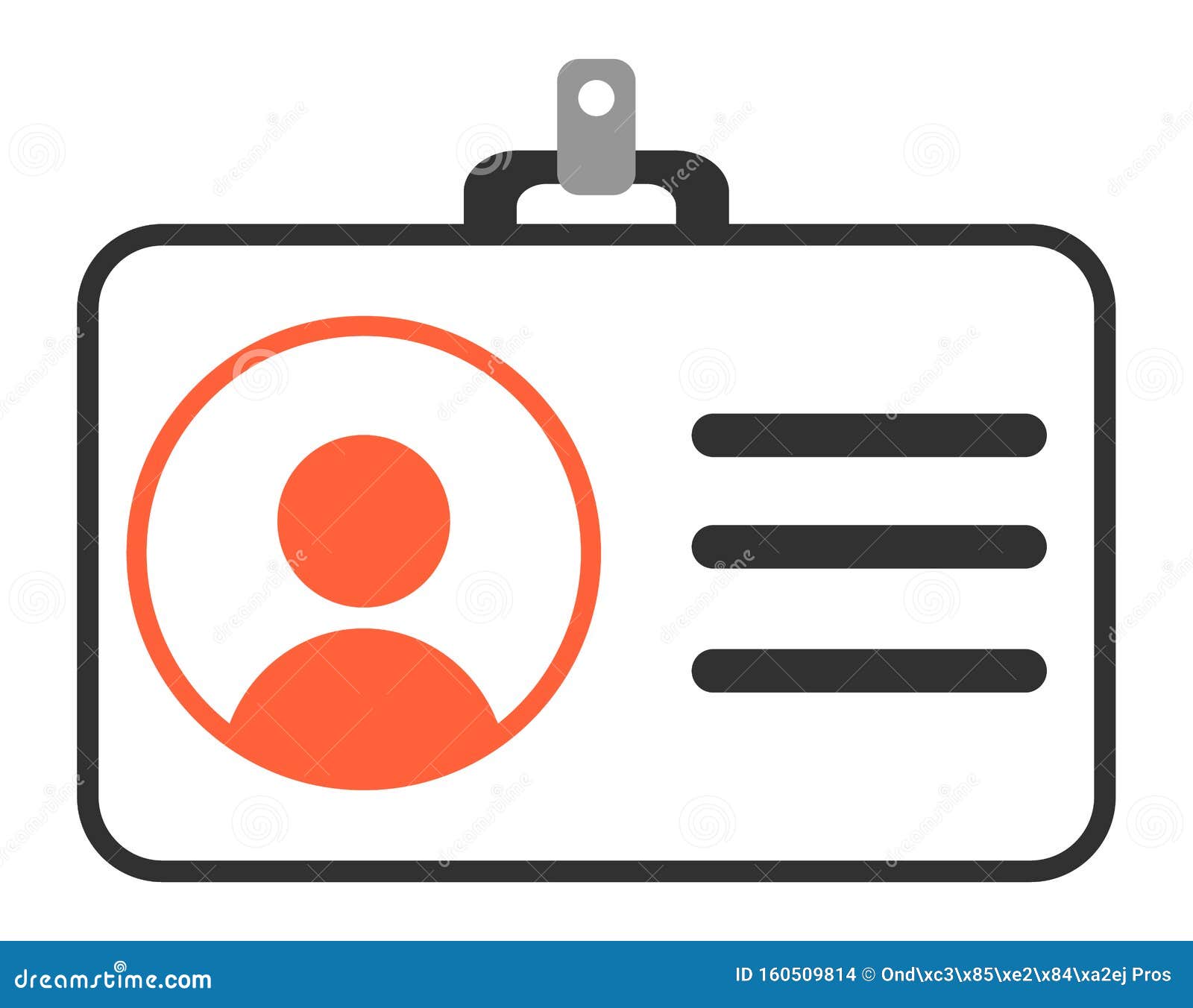 Identity Card, Personal Identification Person, Id Pass User Vector Icon ...