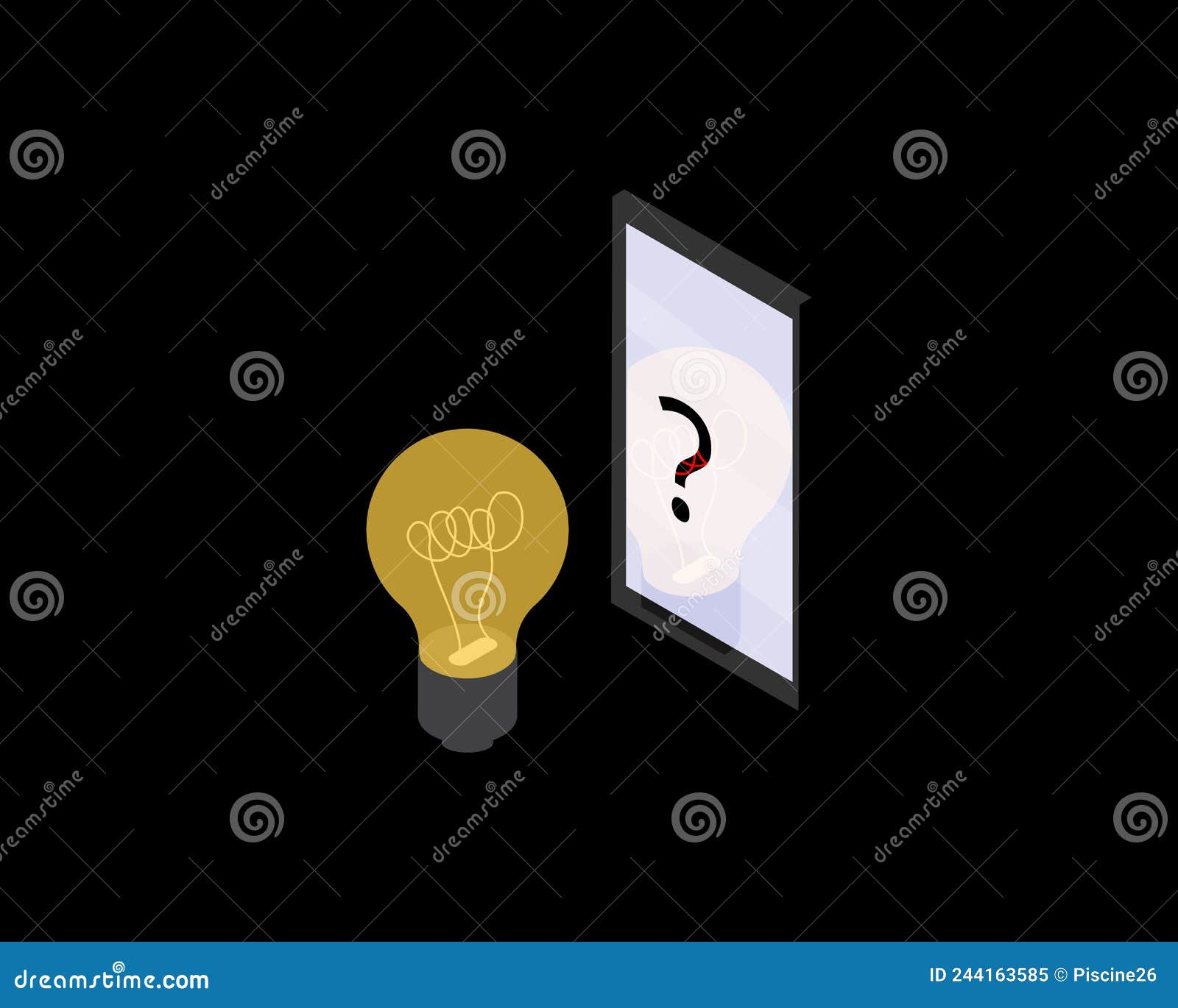 Identity Crisis And Personality Loss Concept. Unhappy Person With ...