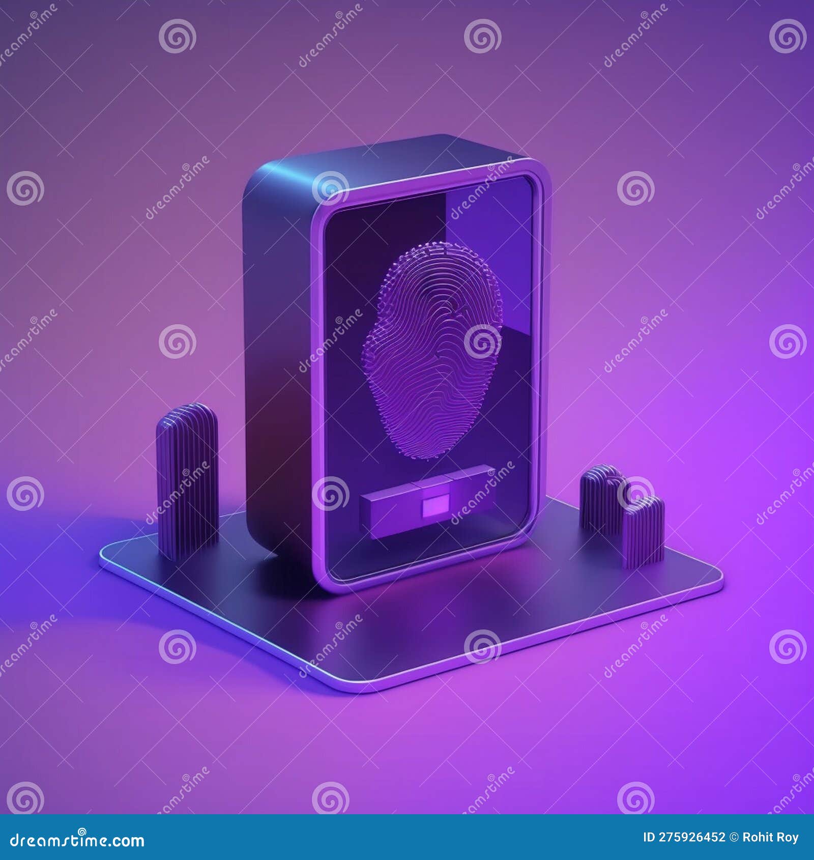 Identity Cyber Secure Concept. Biometric Access Control Ai Generative ...