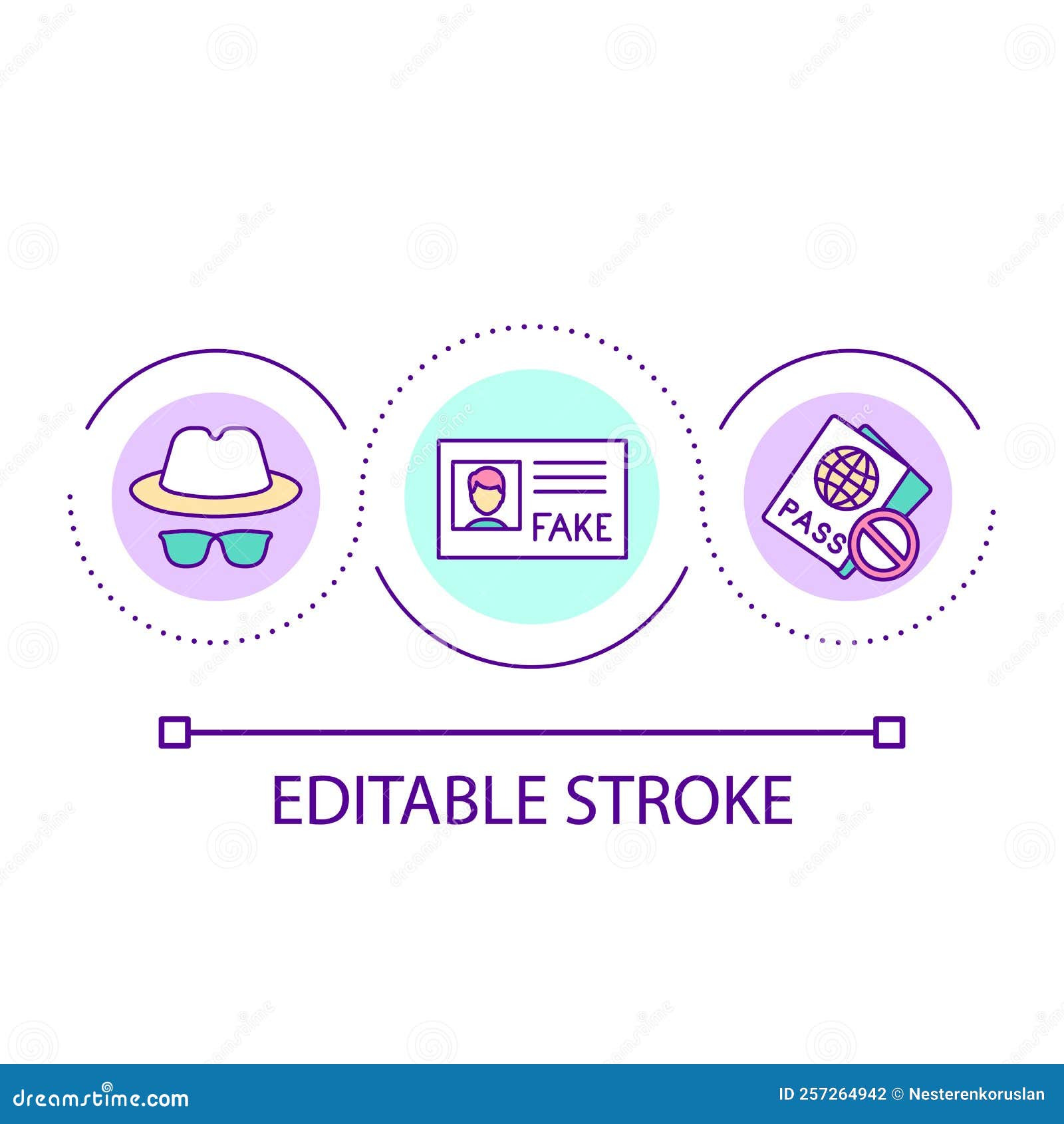 Identity Document Forgery Loop Concept Icon Stock Vector - Illustration ...