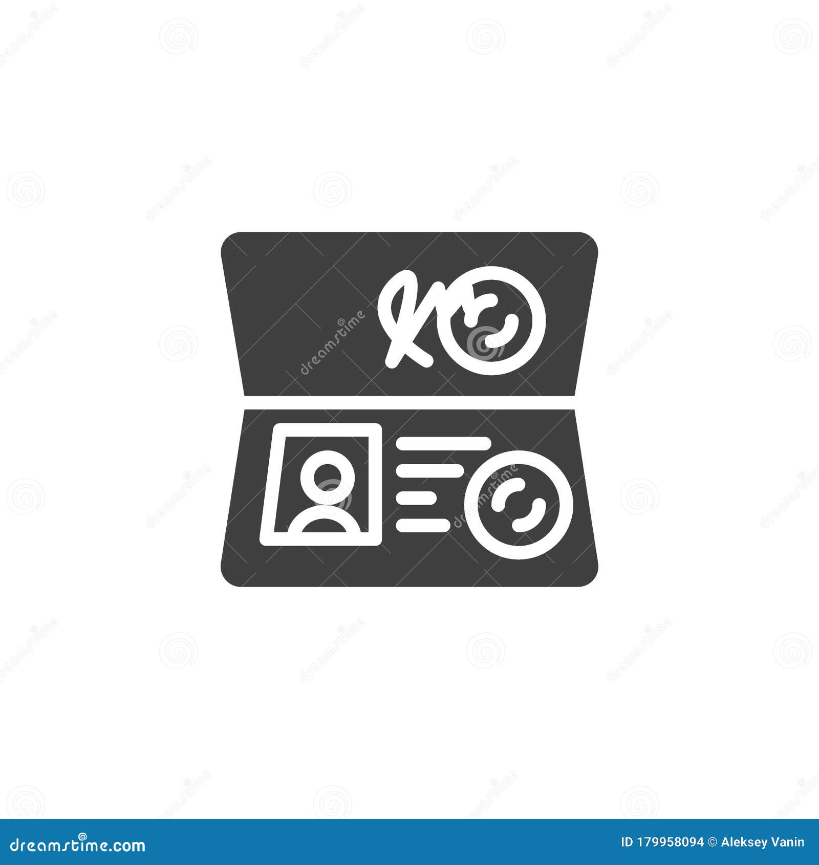Identity Document Vector Icon Stock Vector - Illustration of card ...