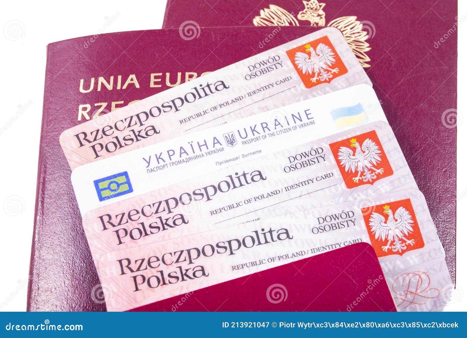 Identity Documents, Polish And Ukrainian Passports. Documents Needed To ...