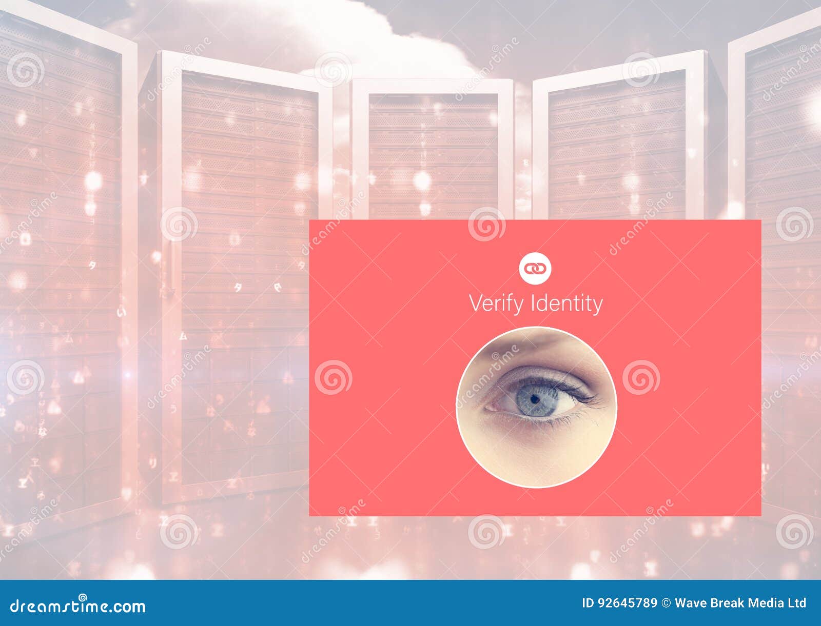 Identity Eye Verify App Interface Stock Image - Image of connection ...