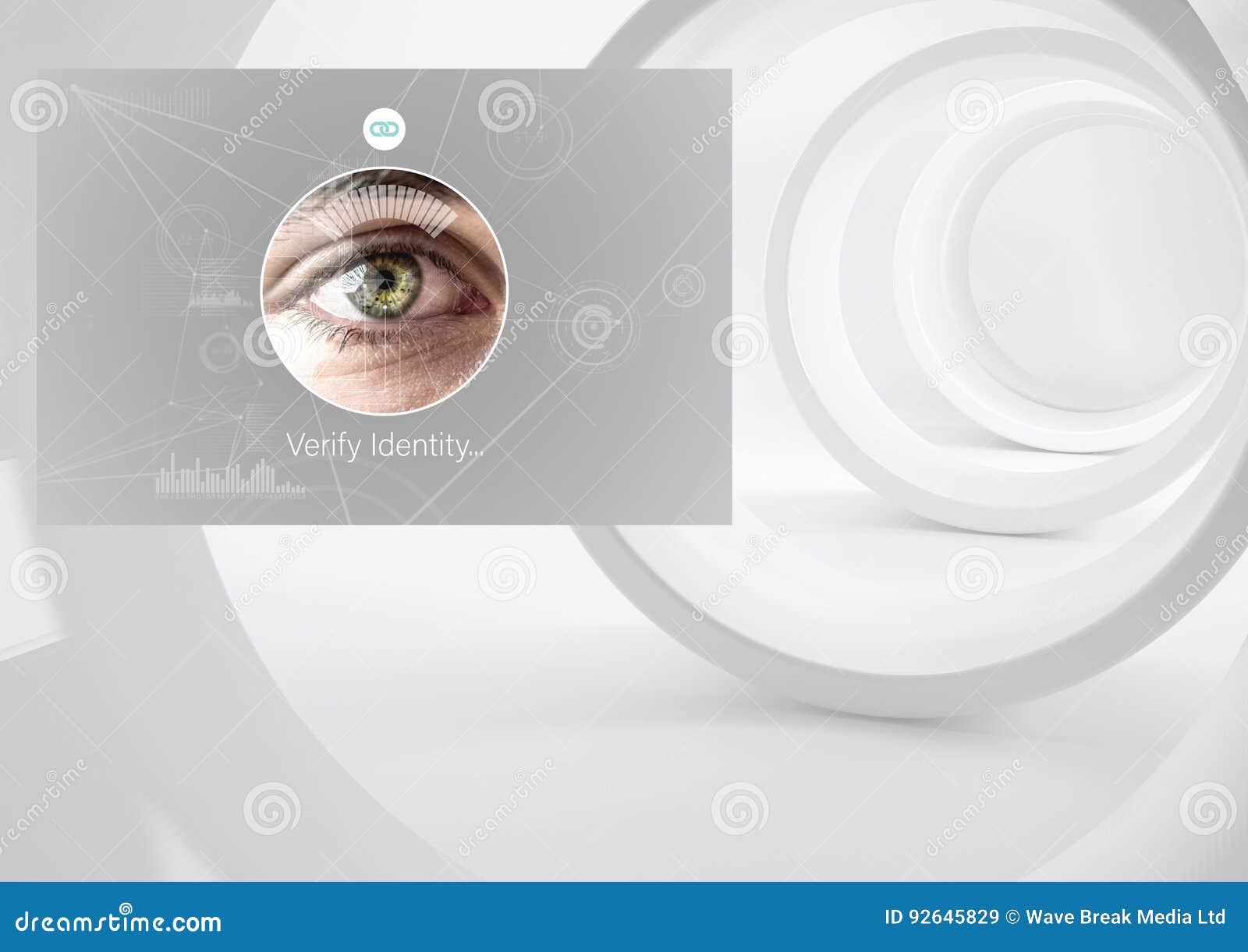 Identity Eye Verify App Interface Stock Image - Image of iris ...