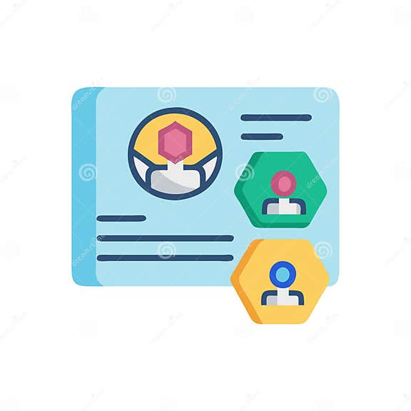 Identity Federation Icon for Security Systems Stock Illustration ...