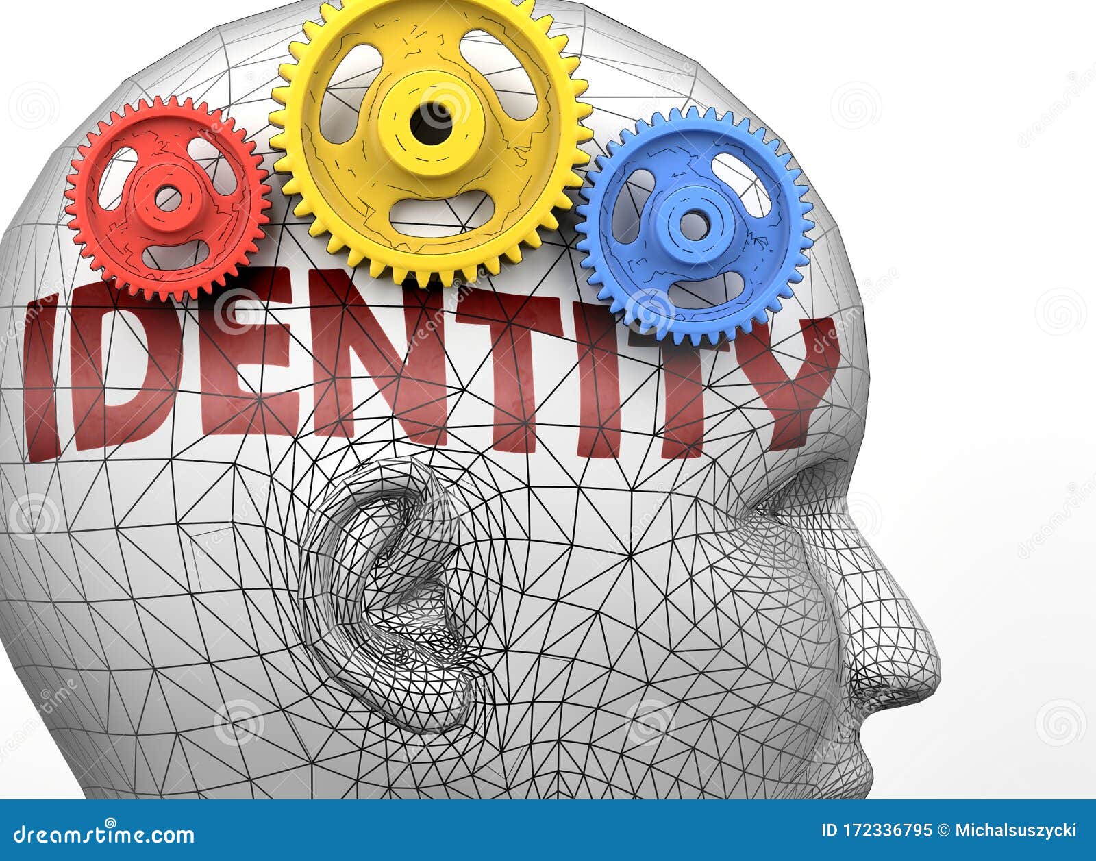 Identity and Human Mind - Pictured As Word Identity Inside a Head To ...