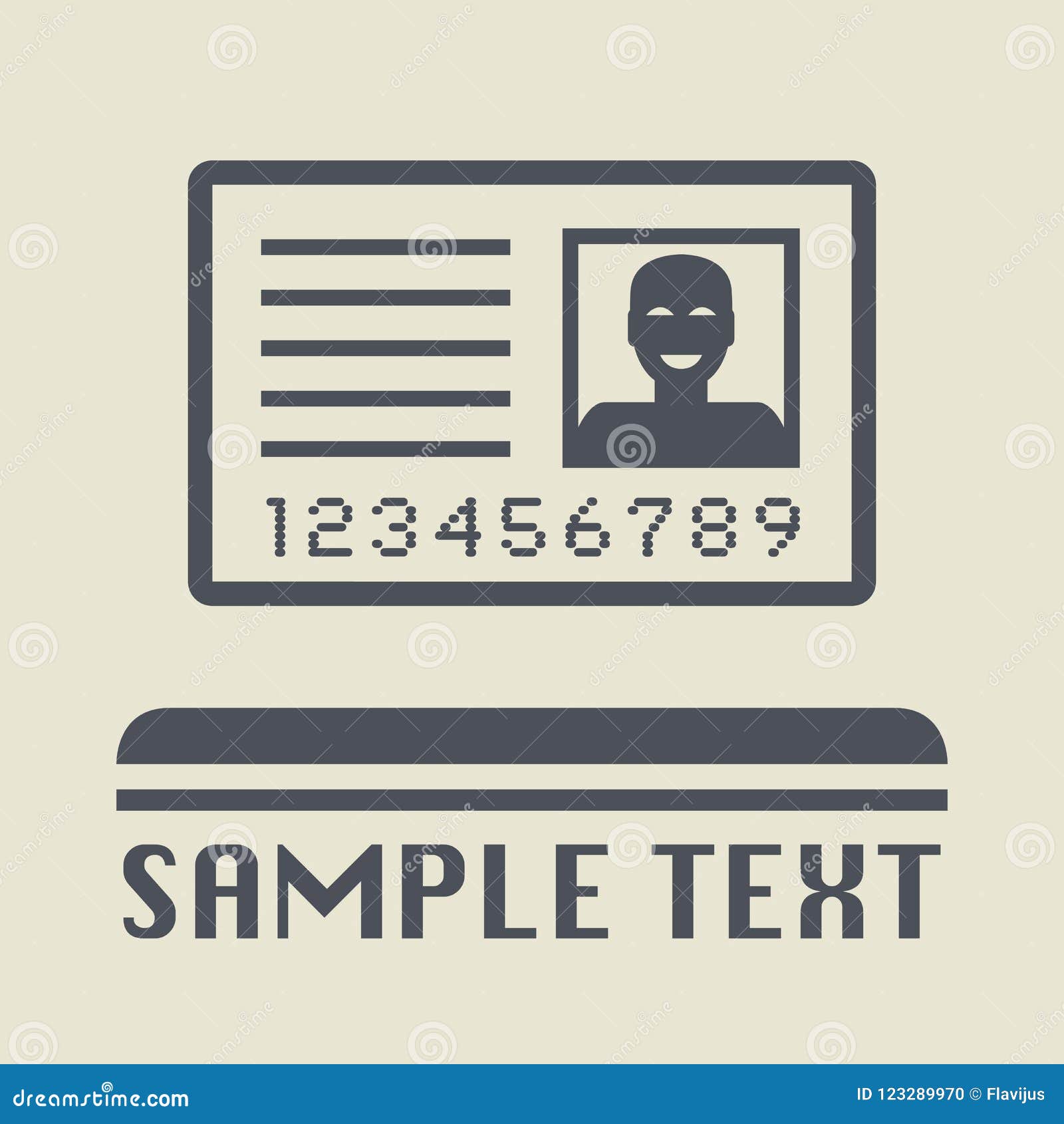 Identity icon or sign stock vector. Illustration of member - 123289970