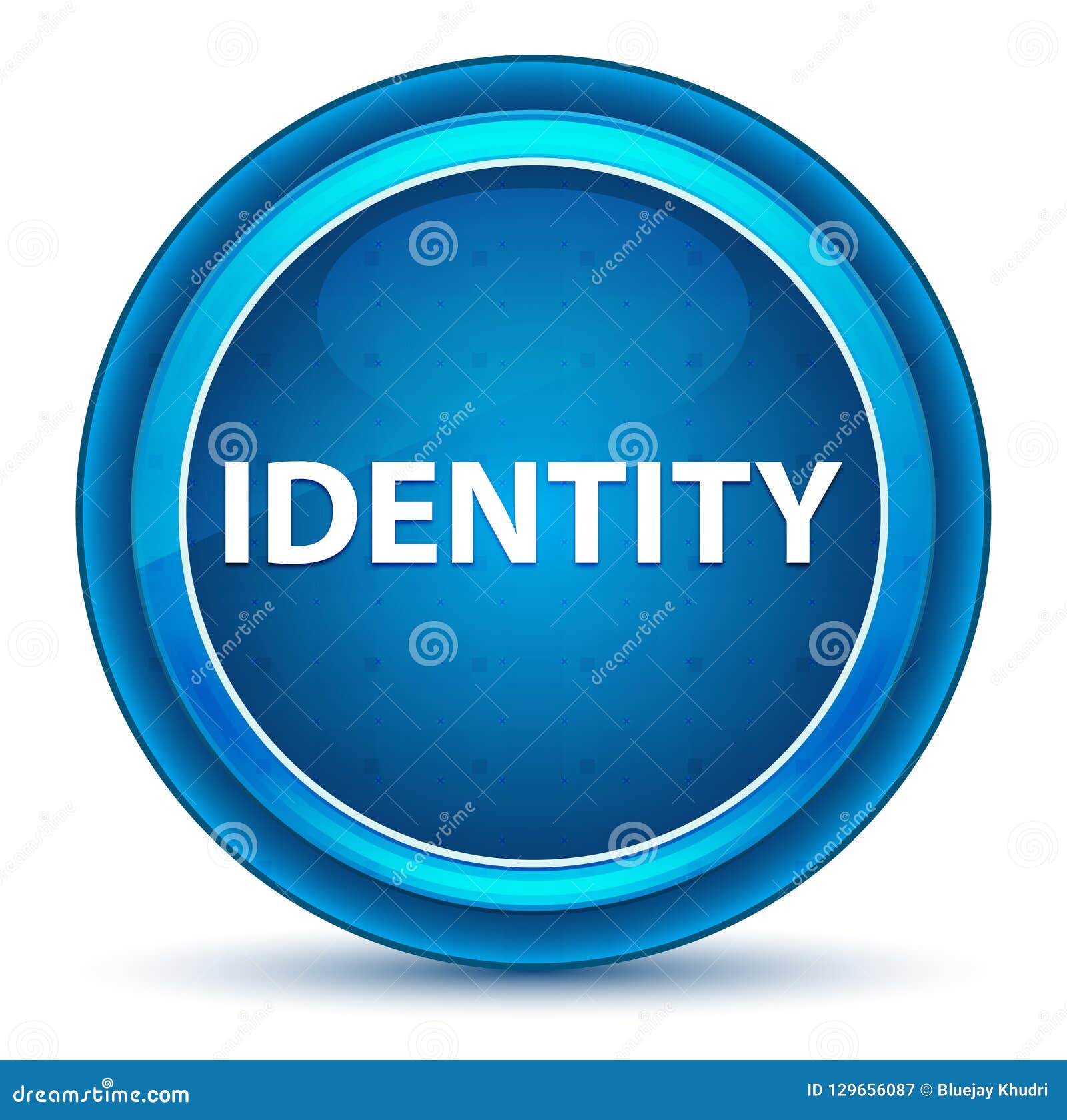 Identity Eyeball Blue Round Button Stock Illustration - Illustration of ...