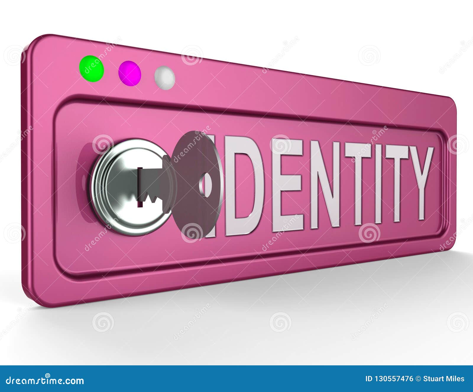 Identity Lock Indicates Brand and Branding 3d Illustration Stock ...