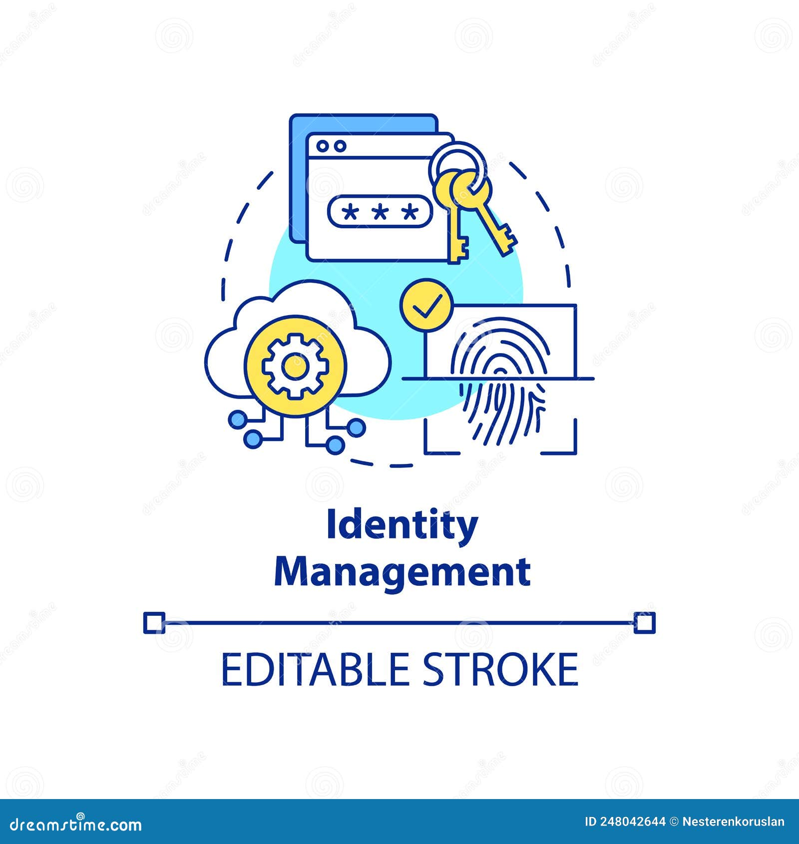 Identity Management Concept Icon Stock Vector - Illustration of ...