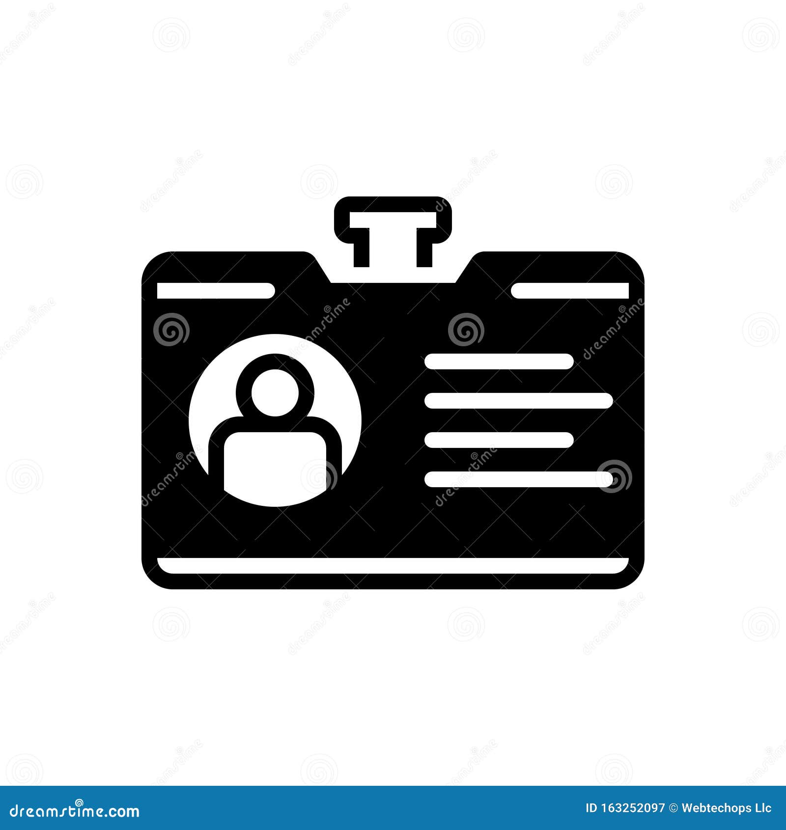 Black Solid Icon for Identity on Personal Image, Portfolio and ...