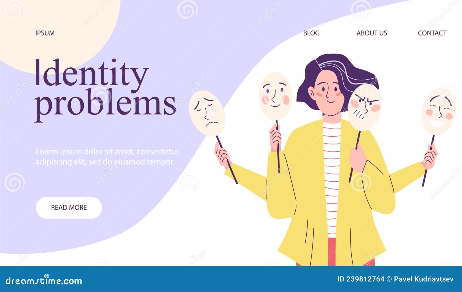 Identity Problems. Bipolar Disorder, Fake Faces And Emotions ...