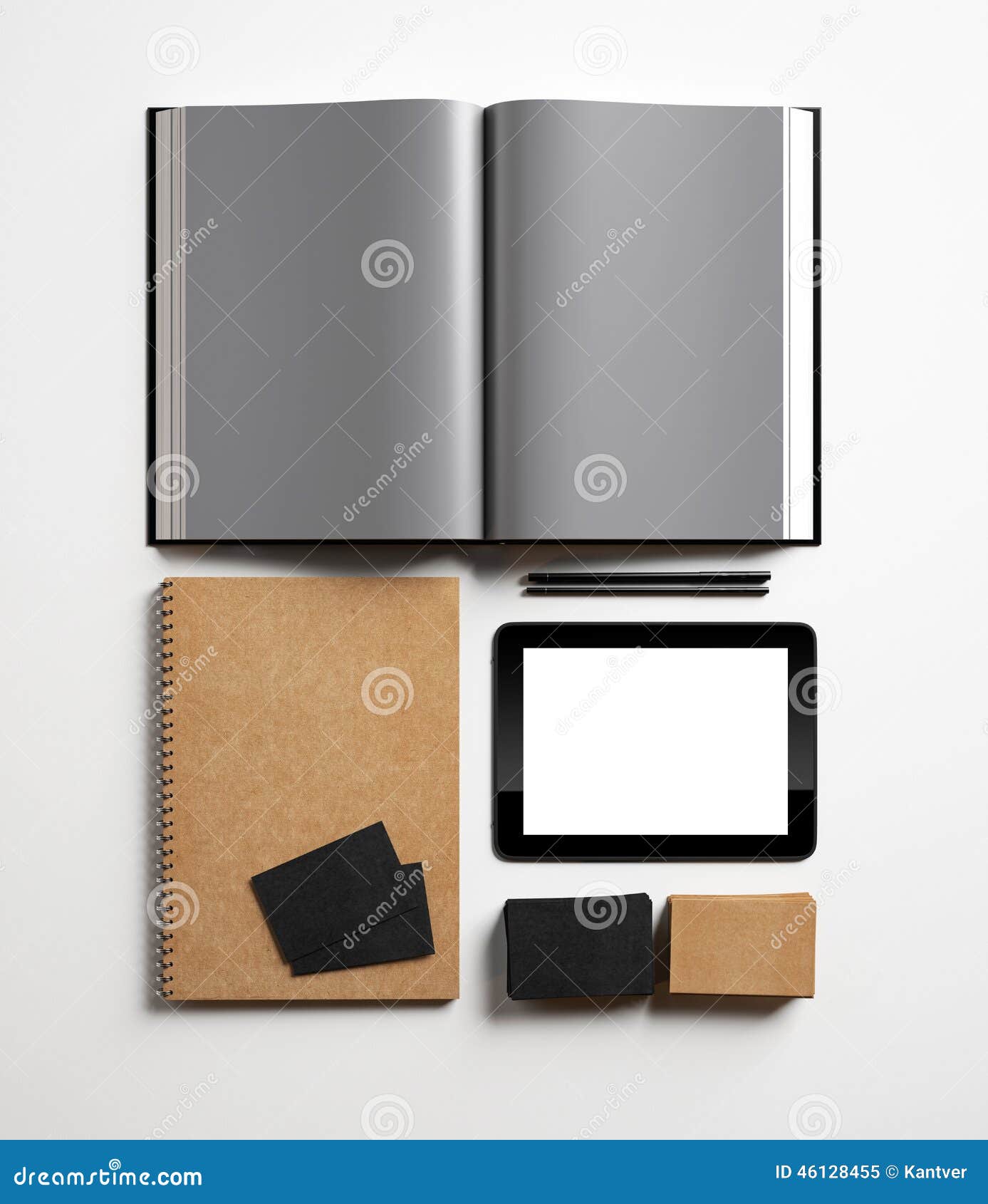 Identity Set with Cardboard Elements Stock Image - Image of paper ...