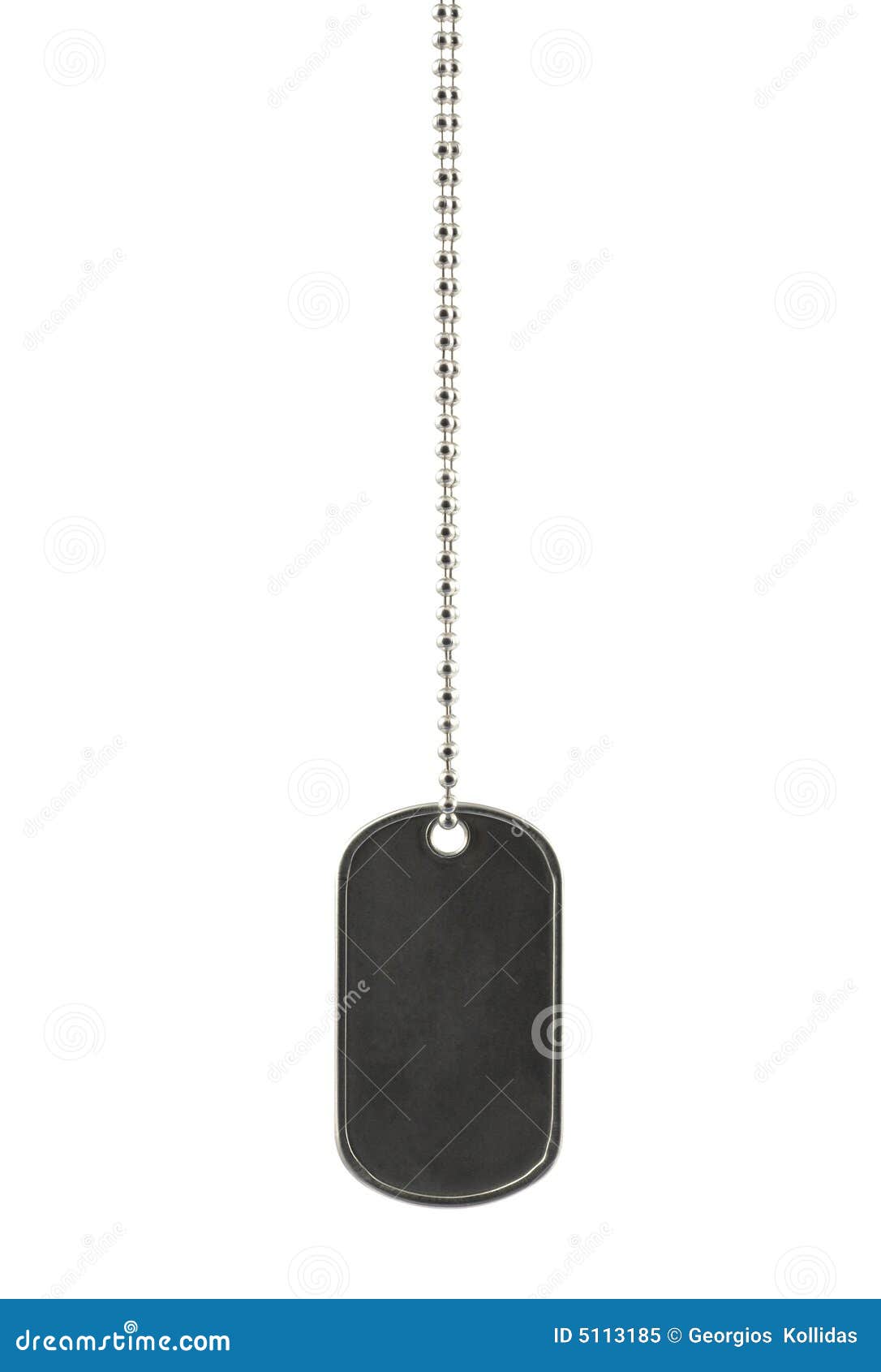 Identity tag with chain stock image. Image of identification - 5113185