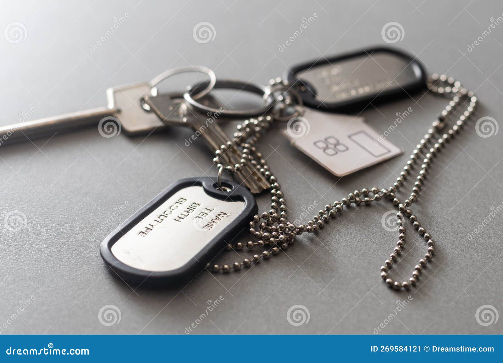 Identity Tag or Dog Tag Key Stock Image - Image of army, navy: 269584121