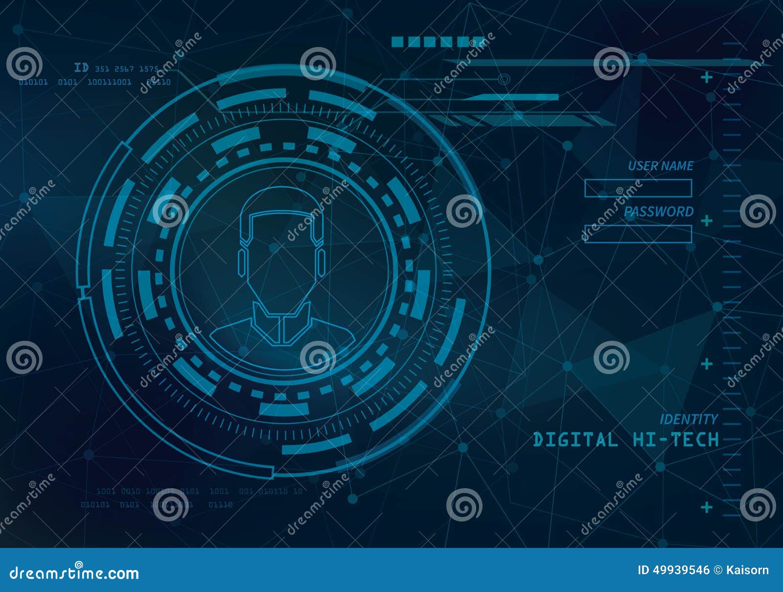 Identity Technology Background Stock Vector - Illustration of design ...