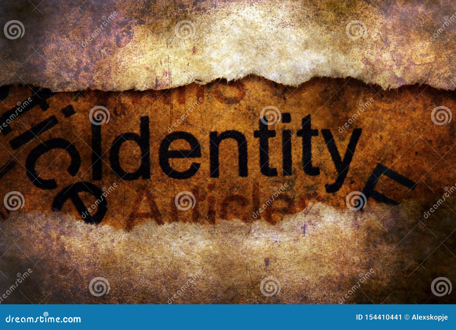 Identity Text on Torn Paper Concept Stock Illustration - Illustration ...
