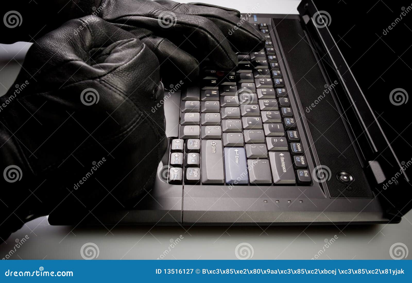 Identity Theft, Hacker Working on Laptop Stock Image - Image of hack ...