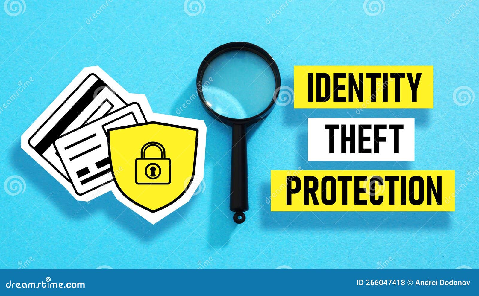 Identity Theft Protection is Shown Using the Text Stock Photo - Image ...