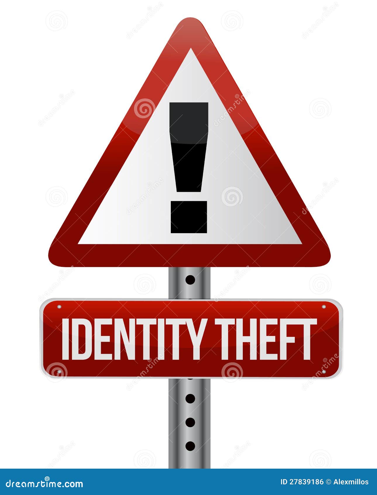 Identity theft sign stock illustration. Illustration of alert - 27839186