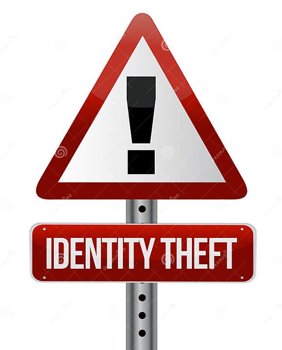 Identity theft sign stock illustration. Illustration of alert - 27839186