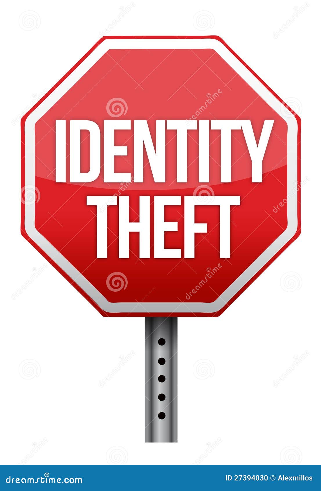 Identity Theft Sign Illustration Design Stock Illustration ...
