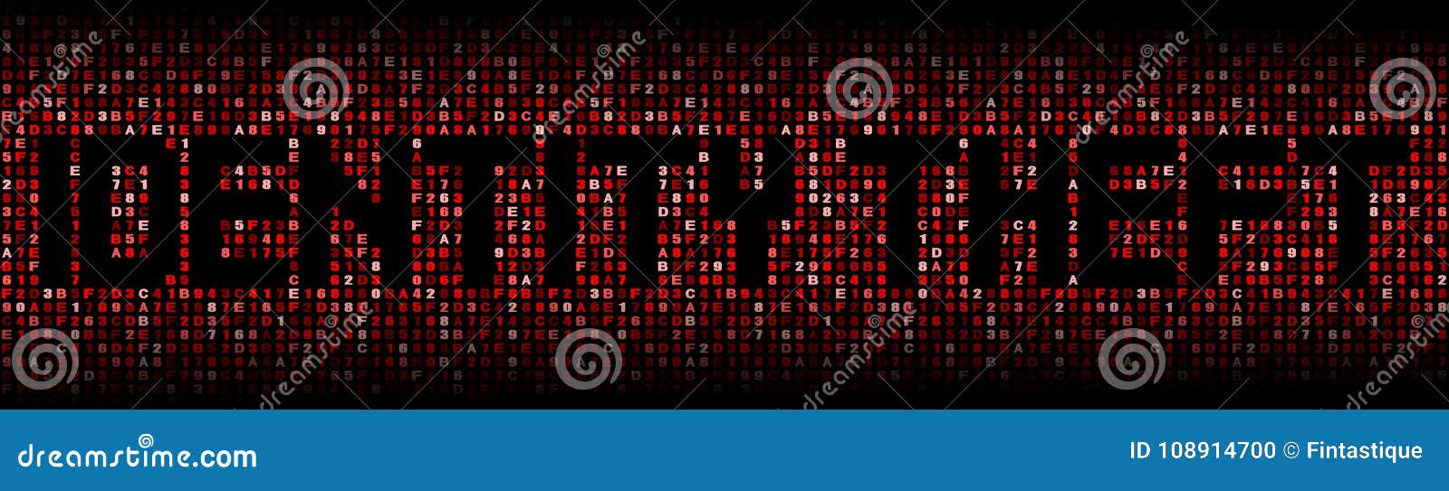 Identity Theft Text on Hex Code Illustration Stock Illustration ...
