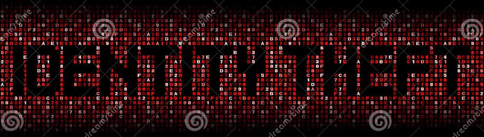 Identity Theft Text on Hex Code Illustration Stock Illustration ...
