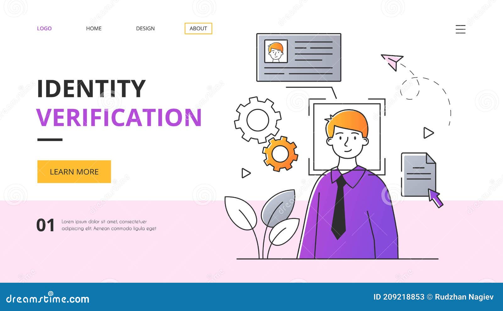 Identity Verification Concept Stock Vector - Illustration of privacy ... Identity Verification Concept Stock Vector - Illustration of privacy ...