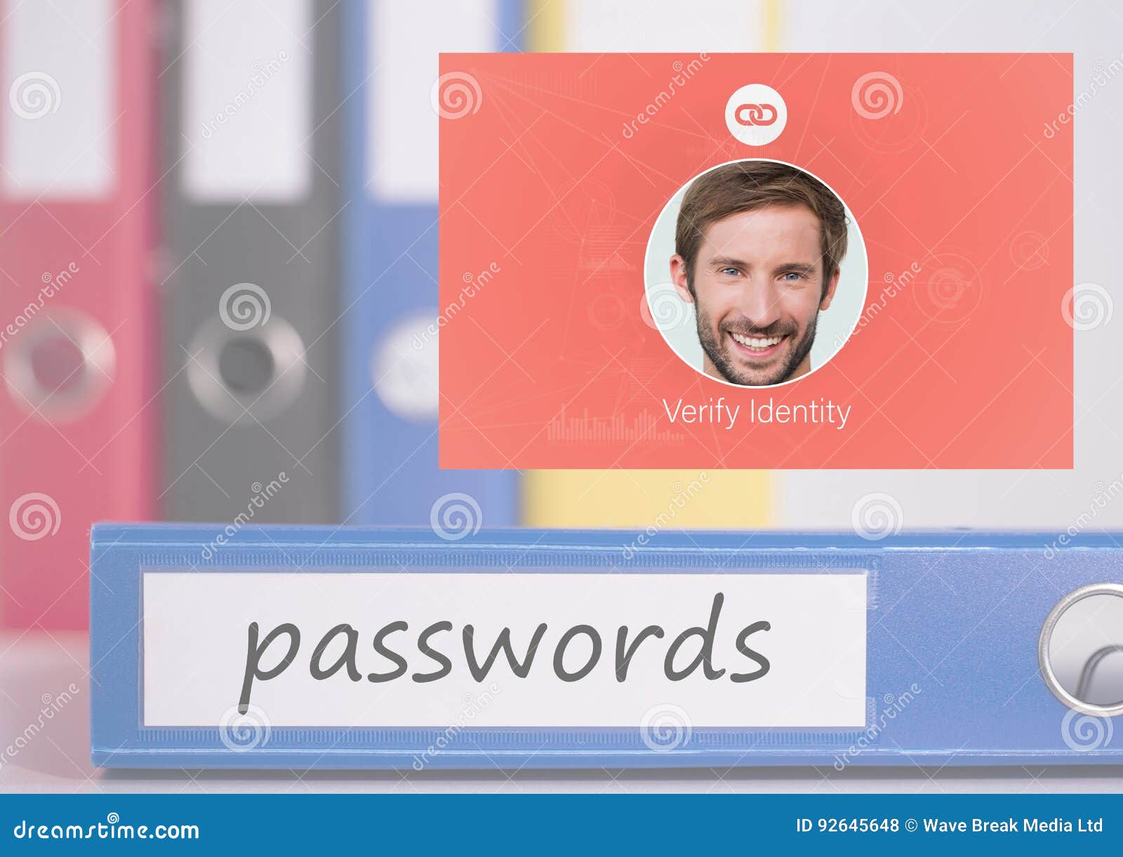 Identity Verify Passwords App Interface Stock Photo - Image of graph ...