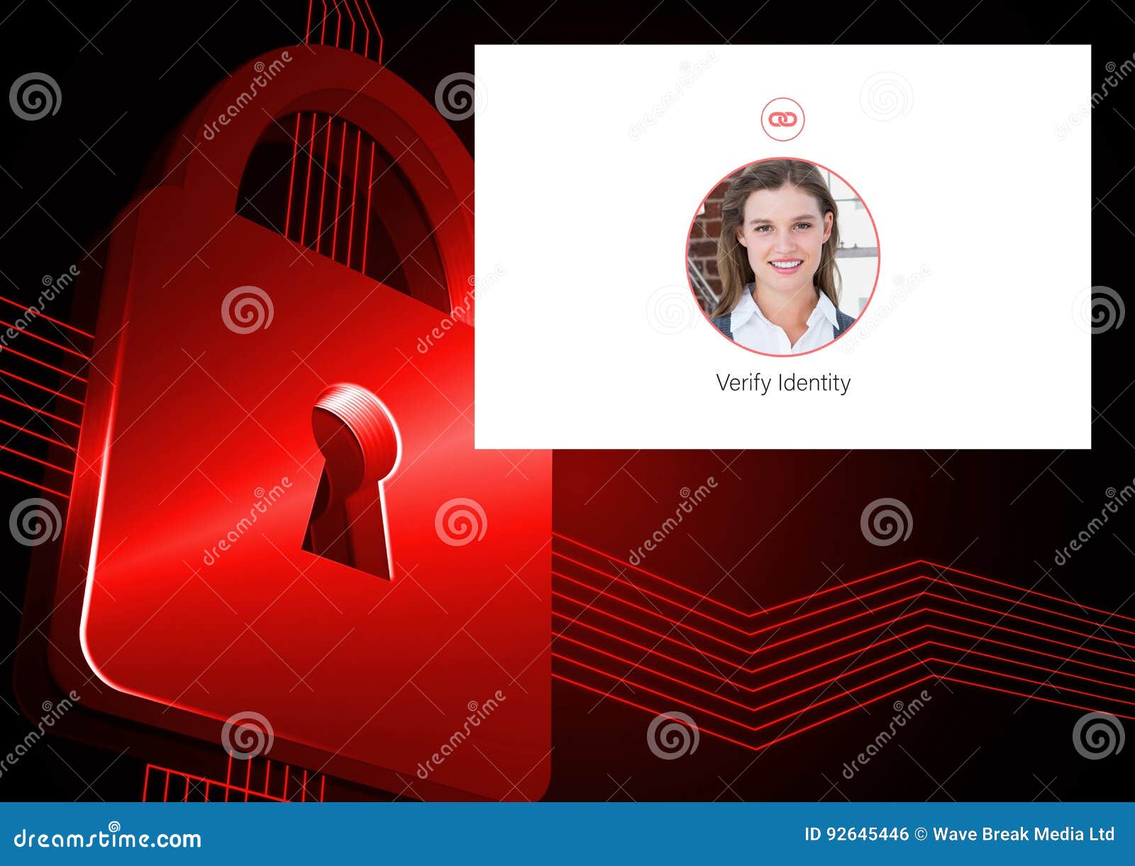 Identity Verify Security App Interface Stock Photo - Image of computer ...