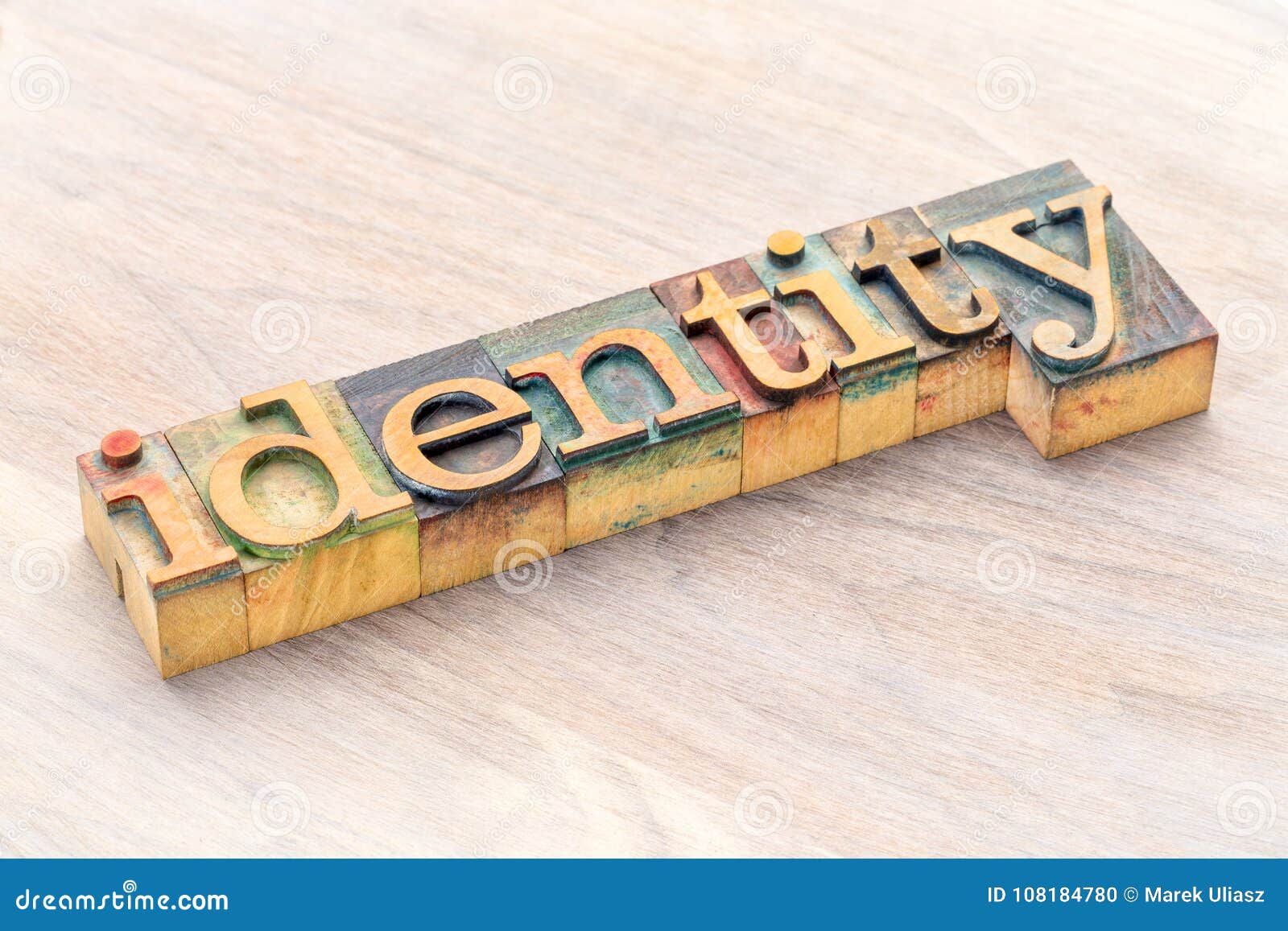 Identity Word Abstract in Wood Type Stock Photo - Image of abstract ...