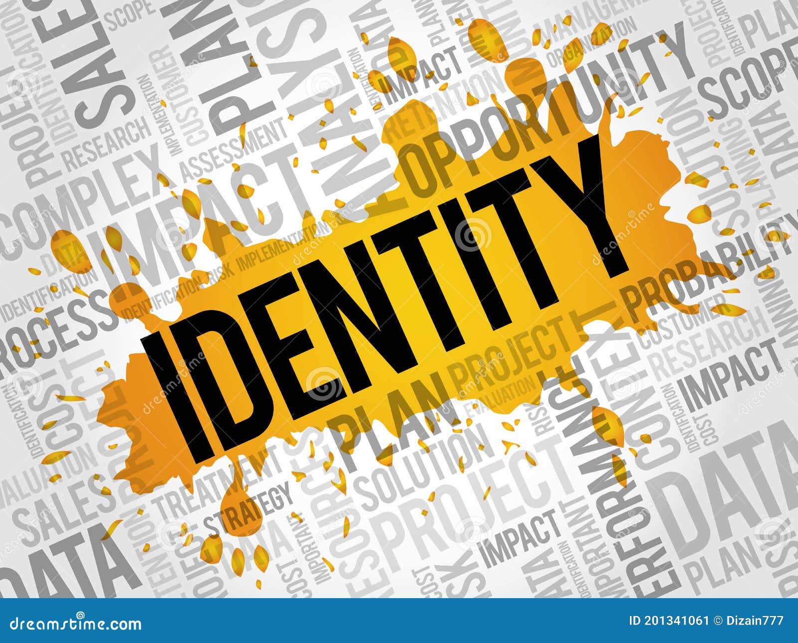 Identity word cloud stock illustration. Illustration of digital - 201341061