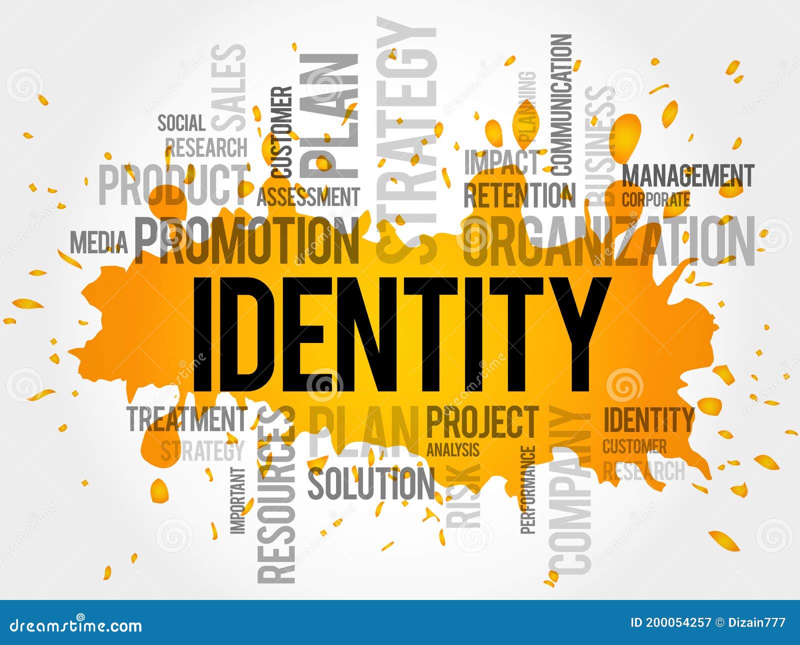 IDENTITY word cloud stock illustration. Illustration of marketing ...