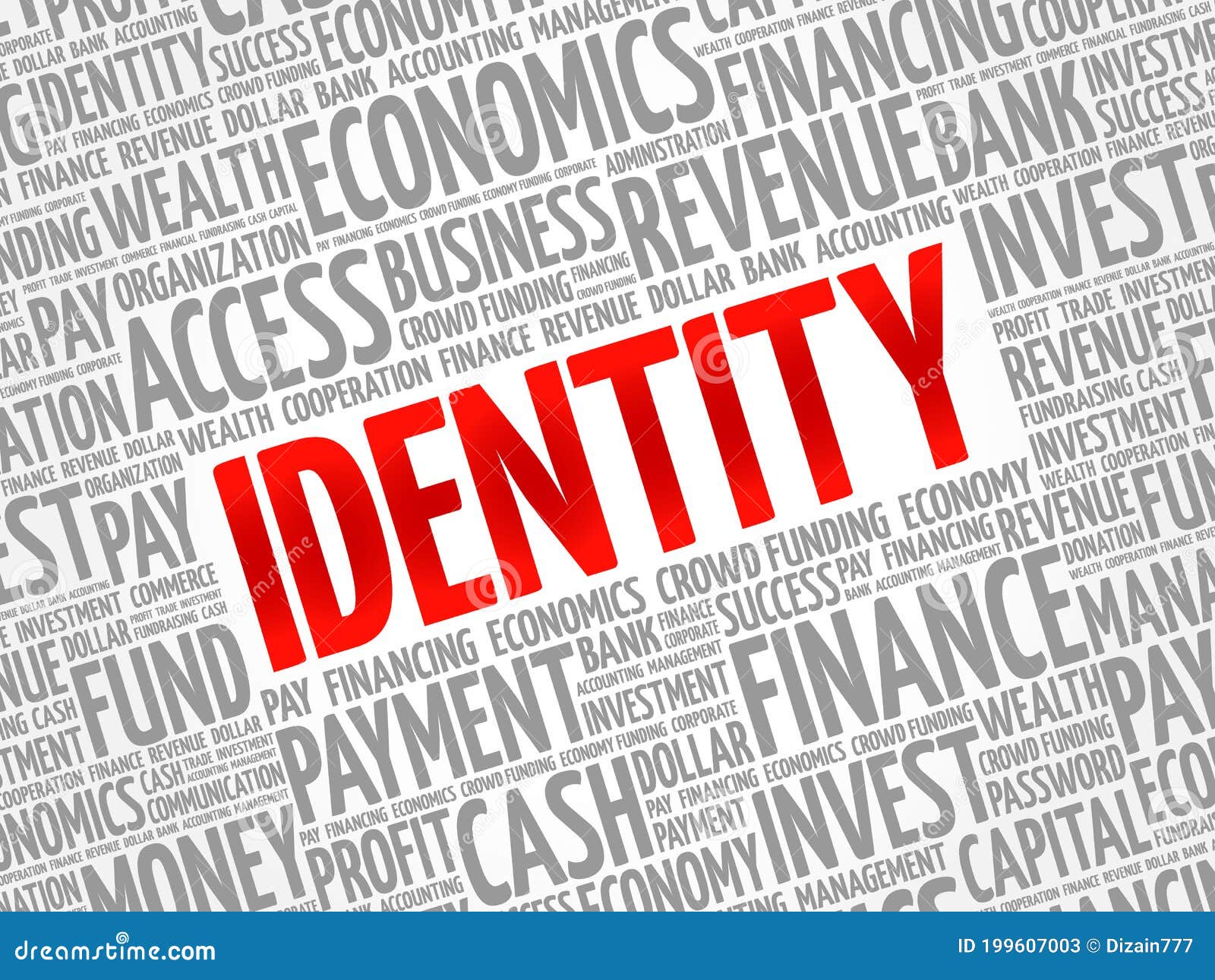 IDENTITY Word Cloud Collage Stock Illustration - Illustration of ...