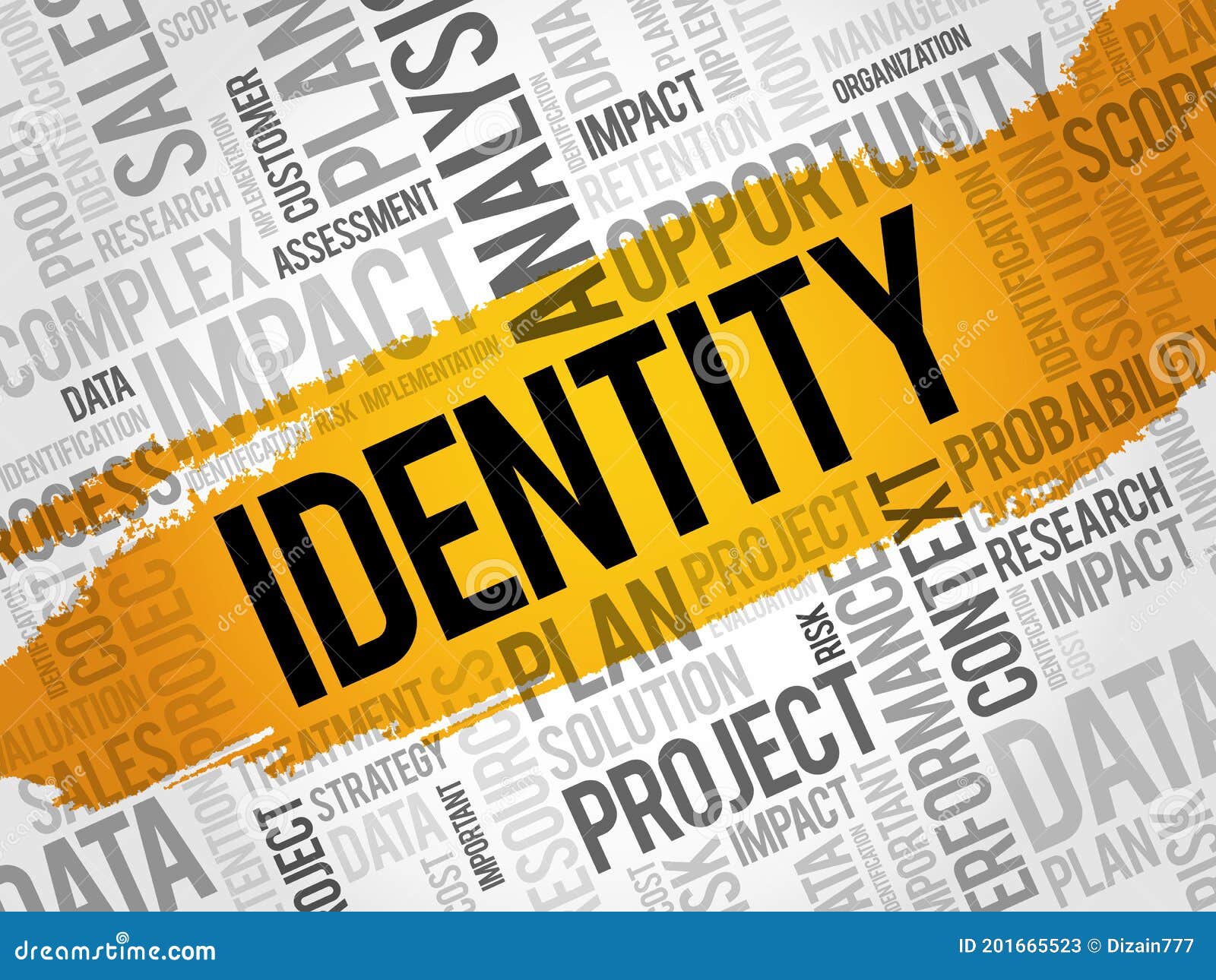 IDENTITY word cloud stock illustration. Illustration of commercial ...