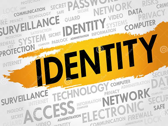 IDENTITY word cloud stock illustration. Illustration of identifier ...
