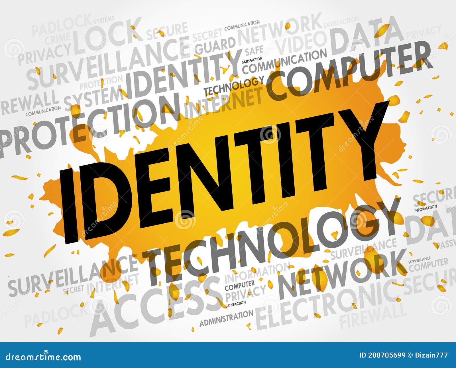 IDENTITY word cloud stock illustration. Illustration of identity ...