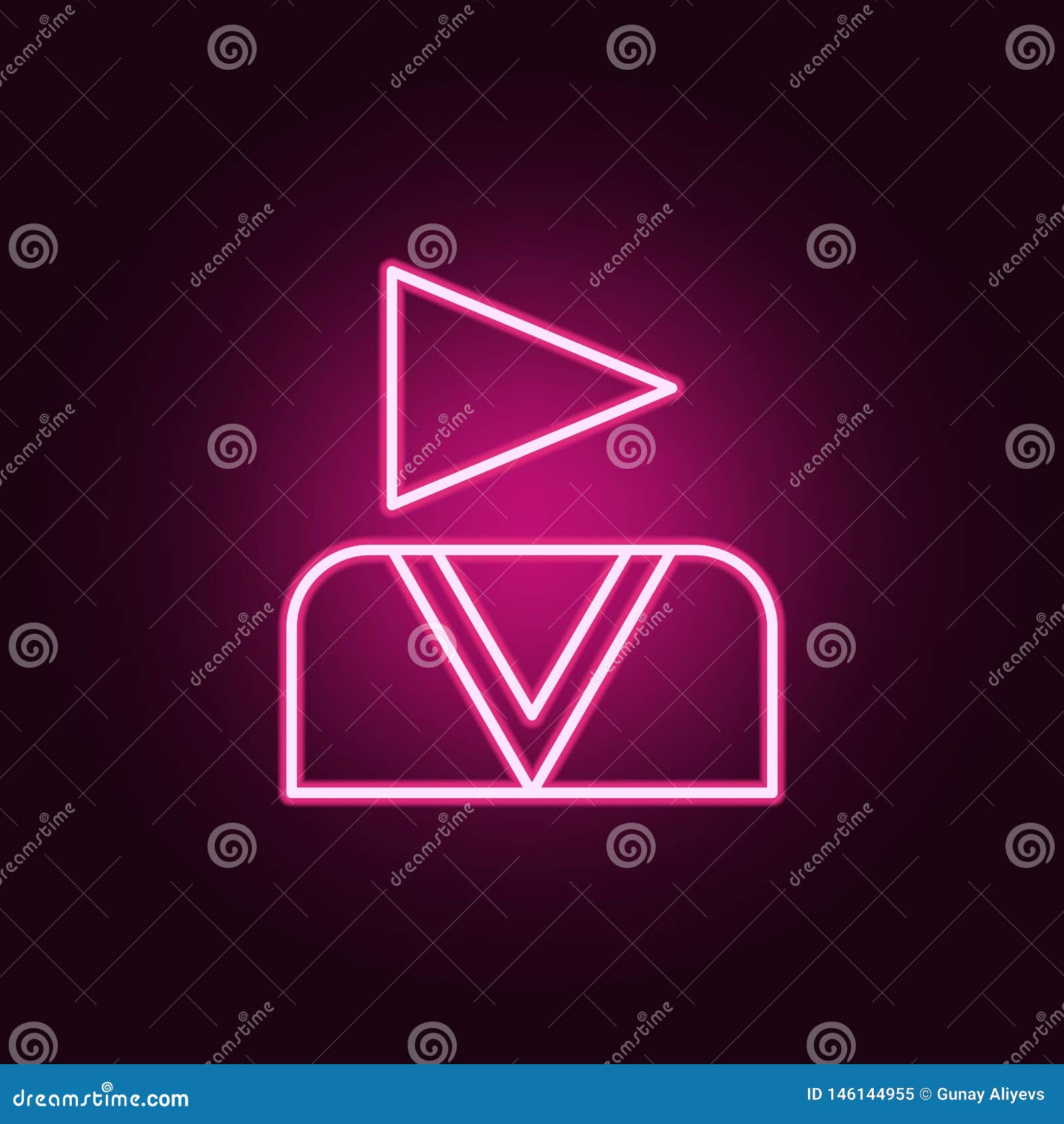 Ideo Blogger Neon Icon. Elements of Online and Web Set Stock ...