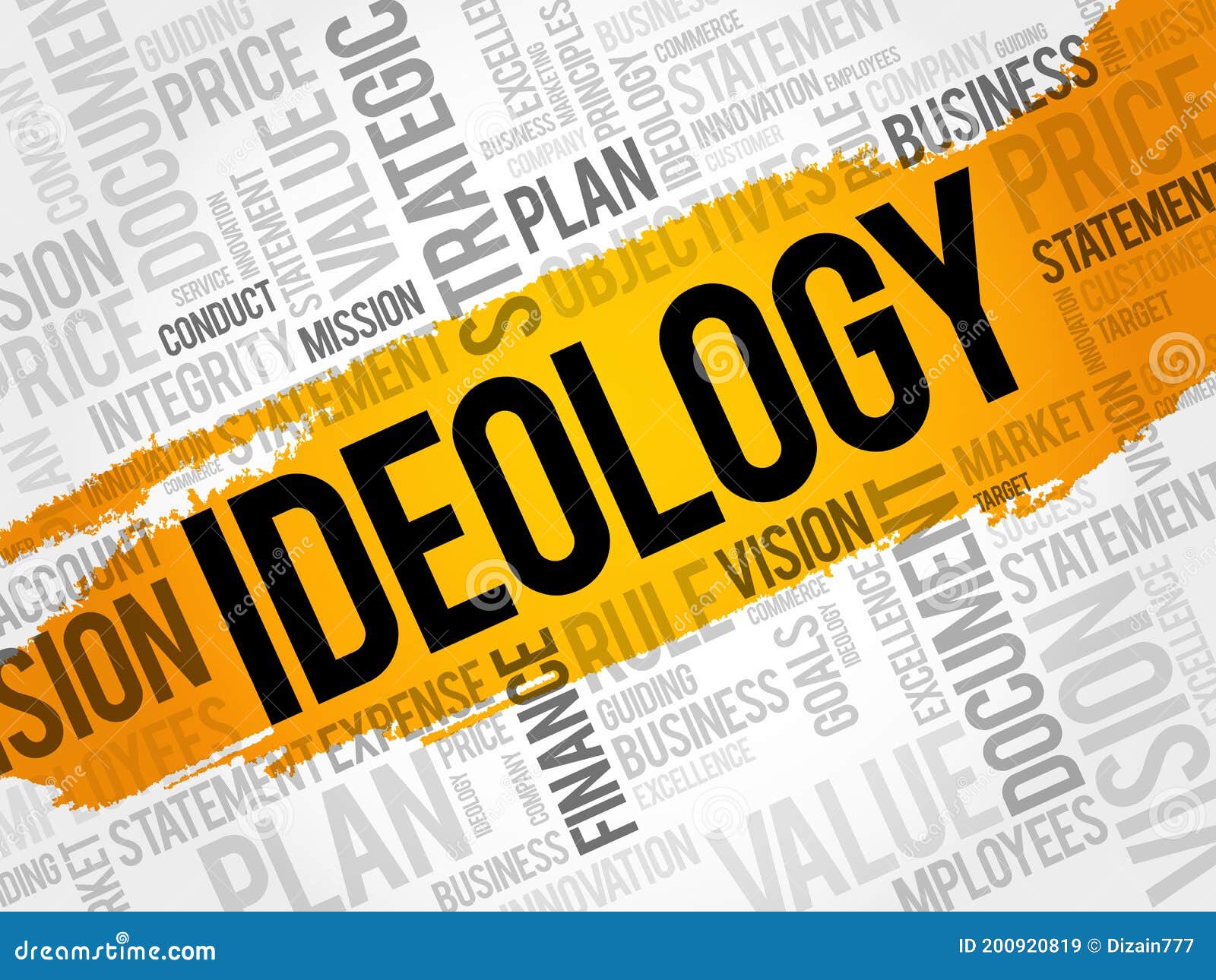 Ideology Word Cloud Collage Stock Illustration - Illustration of plan ...