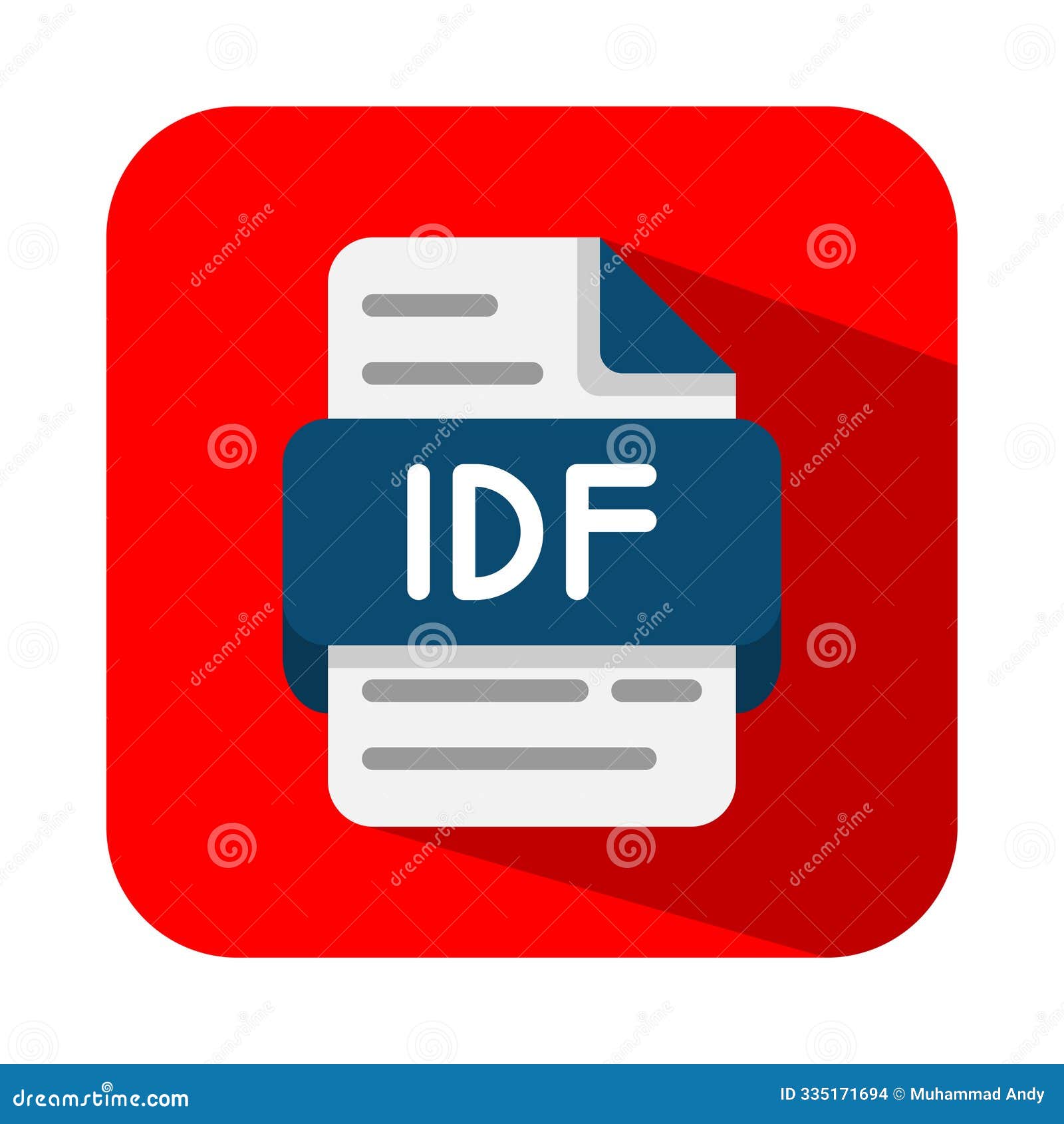 Idf Document Database Flat Icons. Ideal for Data Management ...