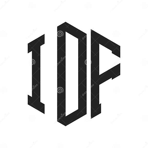 IDF Logo Design. Initial Letter IDF Monogram Logo Using Hexagon Shape ...