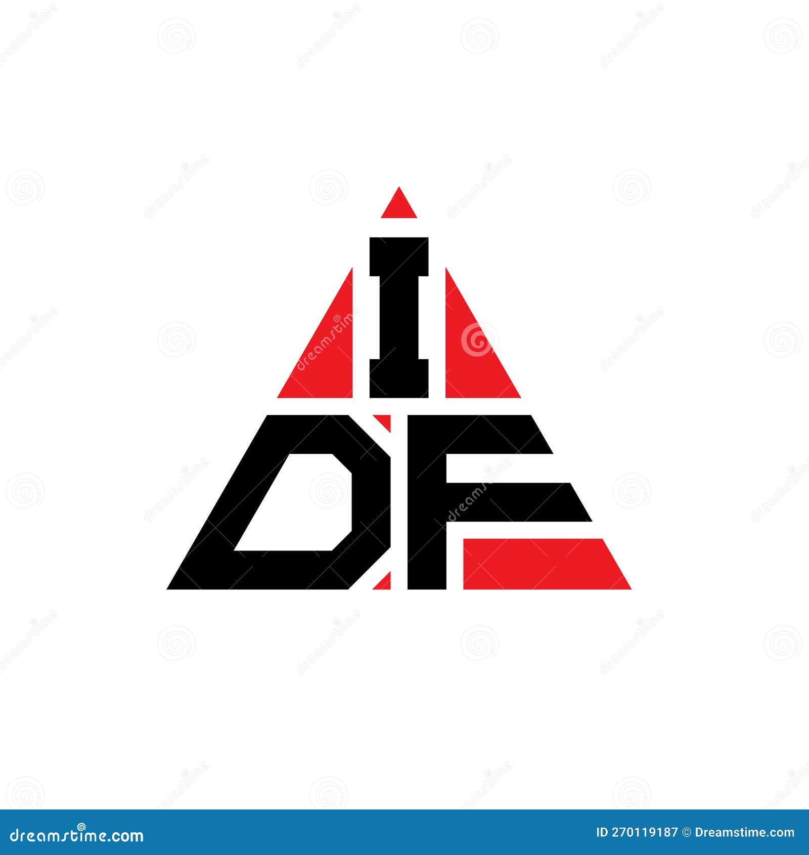 IDF Triangle Letter Logo Design with Triangle Shape. IDF Triangle Logo ...